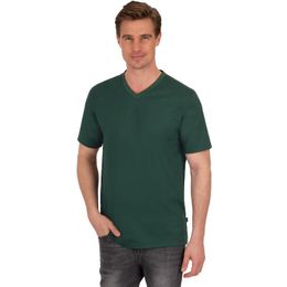 TRIGEMA T-Shirt »V-Shirt DELUXE Baumwolle« 1 Stk. tlg. tanne S S DELUXE-Single-Jersey