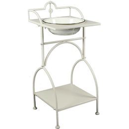 AMBIENTE HAUS Badaccessoire-Set &raquo;Waschsch&uuml;ssel mit Stand - eckig in Beige&laquo; beige Metall