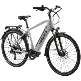 Tretwerk Damen &raquo;Sonic&laquo; 8 Gang Shimano Acera M3020 SGS Schaltwerk Kettenschaltung Mittelmotor 250 W Pedelec, Elektrofahrrad f&uuml;r Damen u. Herren grau
