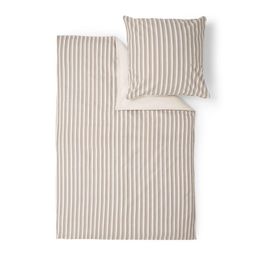 s.Oliver Bettw&auml;sche &raquo;Feinflanellbettw&auml;sche &laquo; 2 Stk. tlg. im schlichten Wendedesign beige Obermaterial: 100% Baumwolle B/L: 155 cm x 220 cm