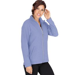 TRIGEMA Sweatjacke »Jacke mit funkelnden Strass-Steinen« 1 Stk. tlg. lavendel-melange M M Strukturierte Sweat-Qualität