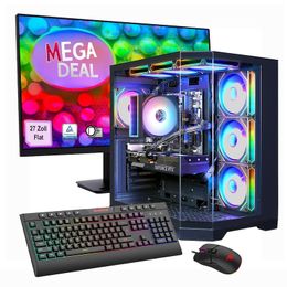 GAMEMAX PC-Komplettsystem »MegaDeal Gaming-PC-Set HYPE-A BK« 27 ′′ AMD Ryzen 5 GeForce RTX 5060 32 GB RAM 1.000 GB SSD Windows 11 + MSI PRO MP273A...
