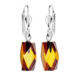 OSTSEE-SCHMUCK Paar Ohrh&auml;nger &raquo;Ohrh&auml;nger Yamilla Ohrh&auml;nger Yamilla&laquo; 28x5mm Sch&ouml;ne Ohrh&auml;nger mit zweifarbigen Bernsteinen