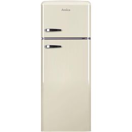 Amica Kühl-/Gefrierkombination »DTR 374 190 B« 144 cm hoch 55 cm breit beige Eiswürfelbehälter
