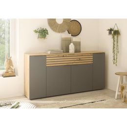 HBZ-MEBLE HBZ Sideboard »BZ 5110 Wohnzimmerschrank, BxHxT 177x85x37 cm« 1 Stk. tlg. Wohnzimmerschrank mit 4 Türen, 1 Schubkasten, 4 Einlegeböden artisan...
