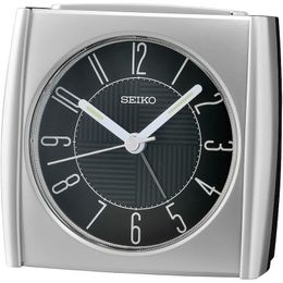 Seiko Quarzwecker Quarzwecker, Beleuchtung, Piepalarm, Schlafzimmer, Geschenkidee silberfarben-schwarz 0 Schicker Wecker