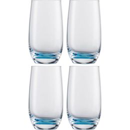 EISCH GERMANY Becher »JESSICA« Handarbeit, 350 ml, 4-teilig, Made in Germany transparent, blau