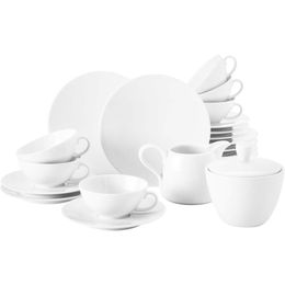 Seltmann Weiden Teeservice »Geschirr-Set Life« Geschirr-Set, Teeservice, Made in Germany, 20 Teile, für 6 Personen weiß