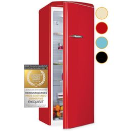 Exquisit Vollraumkühlschrank »RKS325-V-H-160E rot« 141 cm hoch 55 cm breit rot