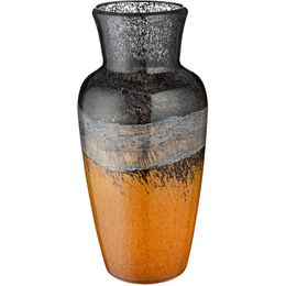CASABLANCA BY GILDE Tischvase »Honduras, Dekovase« Vase aus durchgefärbtem Glas, Höhe ca. 30, 5 cm braun, schwarz