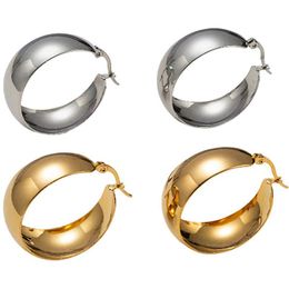 Firetti Creolen-Set »Multipack Schmuck Geschenk Edelstahl Ohrschmuck Ohrringe« Made in Germany silberfarben-gelbgoldfarben 30 mm Zeitloses Creolen Set