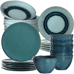 Leonardo Geschirr-Set »Geschirrset MATERA 24-teilig blau Keramik« blau