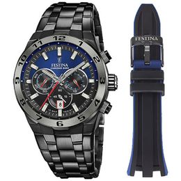 Festina Herren Chronograph &raquo;Chrono Bike 2024 - Special Edition&laquo; Armbanduhr, Quarzuhr, Herrenuhr, Stoppfunktion, Special Edition schwarz