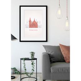 queence Bild &raquo;M&uuml;nchen Church&laquo; Deutschland Geb&auml;ude Kirche Kunst M&uuml;nchen Religion 1 Stk. tlg. HD Premium Poster-Druck inkl. Holzrahmen...