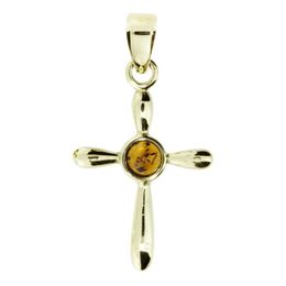 OSTSEE-SCHMUCK Kettenanhänger »Anhänger Kreuz 24 x 16 Anhänger Kreuz 24 x 16« (1 Stk. tlg.) 29 x 16 mm Moderner Anhänger mit einem strahlenden...