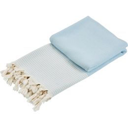 done. Hamamt&uuml;cher &raquo;Calina&laquo; aus leichtem Baumwollstoff blau Frottier, Obermaterial: 100% Baumwolle