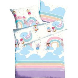 Kaeppel Kinderbettwäsche »Rainbow Fairies« 2 Stk. tlg. Mit Feen bunt Obermaterial: 100% Baumwolle B/L: 100 cm x 135 cm