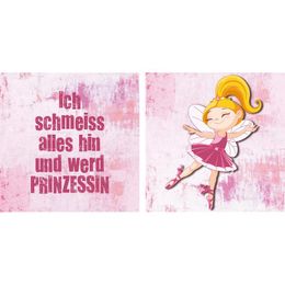 queence Leinwandbild &raquo;Prinzessin&laquo; Kunst K&ouml;nige K&ouml;niginnen Modern Prinzen Prinzessinnen Schriftzug Schriftz&uuml;ge Spa Spa Bilder Spr&uuml;che Spr&uuml;che & Texte 