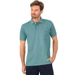 TRIGEMA Poloshirt »Polohemd mit Brusttasche« 1 Stk. tlg. seegras L L DELUXE-Piqué-Qualität