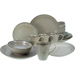 Creatable Kombiservice &raquo;Nature Collection&laquo; Reaktivglasur, jedes St&uuml;ck ein Unikat Grey