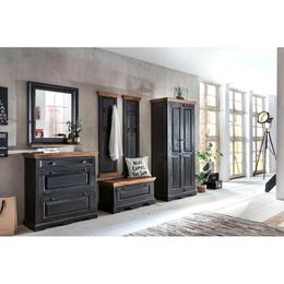 Sit Garderoben-Set 6 Stk. tlg. schwarz/honig Fronten mit Struktur