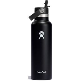 Hydro Flask Trinkflasche »STANDARD FLEX STRAW CAP« doppelte TempShield ️-Isolierung schwarz 621 ml