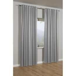 Gardinia Gardine &raquo;Schal mit Gardinenband Blackout&laquo; Stangendurchzug 1 Stk. tlg. verdunkelnd, Polyester, Blackout Schal silbergrau Obermaterial: 100%...