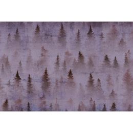 ARCHITECTS PAPER Fototapete »Atelier 47 Coniferous Artwork 1« Wald glatt Vlies, Wand, Schräge, Decke violett/schwarz/helllila B/L: 4 m m x 2,7 m m