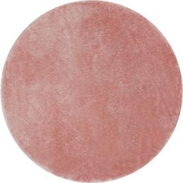 ANDIAMO Fellteppich »Lamm Fellimitat« rund 20 mm Höhe Kunstfell, sehr weicher Flor, waschbar, Kundenliebling rosa Obermaterial: 100% Polyester Ø...