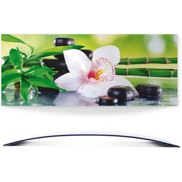 Artland Wandbild &raquo;Spa Steine Bambus Zweige Orchidee&laquo; Zen 1 Stk. tlg. 3D Optik gebogen Farbe Bild(er): gr&uuml;n