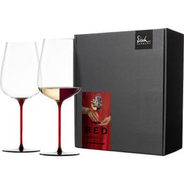 EISCH GERMANY Weinglas »RED SENSISPLUS« 740 ml, Handarbeit, 2-teilig, Made in Germany transparent, rot und schwarz 0