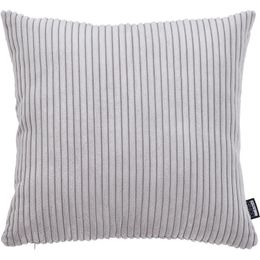 done. Dekokissen &raquo;Zoom&laquo; Kissenh&uuml;lle aus modernem Cordstoff silber Obermaterial: 92% Polyester, 8% Nylon