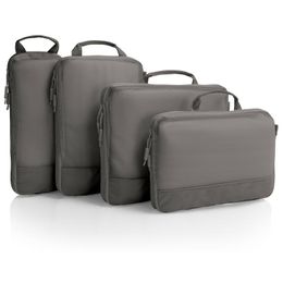 Heys Kofferorganizer »Ecotex Compression Packing Cube« komprimierbare Packwürfel, Packtaschen, Organizer für Koffer Grey Stone