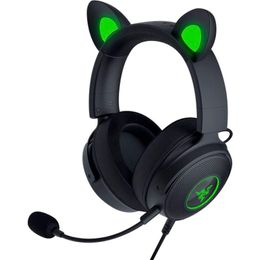 Razer Gaming-Headset »Kraken Kitty V2 Pro« Mikrofon abnehmbar Rauschunterdrückung Stummschaltung grün/schwarz