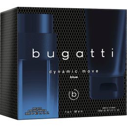 Bugatti Eau de Toilette »Dynamic Move Blue for him GP EdT 100ml + 200 ml SG« Herrenduft-Set mit aromatischer, aquatischer und holziger Note....