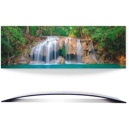 Artland Wandbild »Wasserfall im Wald National Park« Gewässer 1 Stk. tlg. 3D Optik gebogen Farbe Bild(er): grün