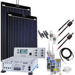 OFFGRIDTEC Solaranlage &raquo;mTriple Flex L mit 2 x 160W 45/30/350 VBCS Triple Charger&laquo; mit 5748 VPC Jupiter Kombipanel, f&uuml;r Wohnmobile schwarz