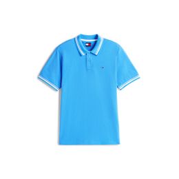 Tommy Jeans Poloshirt Herren Gr&ouml;&szlig;e S neonblau / wei&szlig;