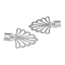Liedeco Gardinenstangen-Endst&uuml;ck &raquo;F&Atilde;&curren;cher&laquo; f&uuml;r Gardinenstangen &Oslash; 16 mm silber