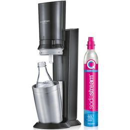 SodaStream Wassersprudler »Crystal 3.0« mit Quick Connect CO2-Zylinder und 1x Glaskaraffe 0, 7 L schwarz