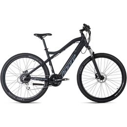 Adore »Enforce« 24 Gang Shimano Acera Schaltwerk Kettenschaltung Heckmotor 250 W Pedelec, Elektrofahrrad für Damen u. Herren, MTB schwarz+schwarz