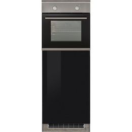 KOCHSTATION Backofen/K&uuml;hlumbauschrank &raquo;KS-Virginia&laquo; 60 cm breit schwarz Holzwerkstoff, MDF