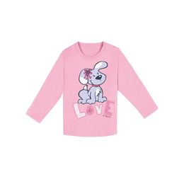 TRIGEMA T-Shirt »Baby-Shirt mit niedlichem Aufdruck« 1 Stk. tlg. candy 92 92 Elastischer Feinripp