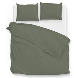 ZO HOME Bettwäsche »Satinado« 1 Stk. tlg. Bettwäsche aus 100% Baumwolle, hochwertige Mako-Satin army green Obermaterial: 100% Baumwolle B/L: 200 cm...