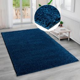 Bruno Banani Hochflor-Teppich »Shaggy Soft« rechteckig 30 mm Höhe gewebt, Uni Farben, besonders weich und kuschelig, Kundenliebling blau...