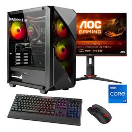 Hyrican Gaming-PC-Komplettsystem »Striker SET02411« 24 ′′ Intel Core i7 GeForce RTX 4060 16 GB RAM 1.000 GB SSD DDR5, Windows 11, inklusive 24"...