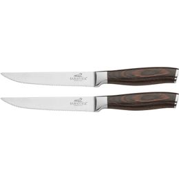 SABATIER INTERNATIONAL Steakbesteck Pakka Holz Griffe, eisgehärtete Klingen, Klingenlänge 12 cm Edelstahl 0