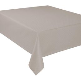 Curt Bauer Tischdecke &raquo;3947 Riga, mit Rautenmotiv, Damast-Tischw&auml;sche&laquo; aus 59% Baumwolle, 41% Polyester, merzerisiert, mit Fleckschutz dunstgrau...