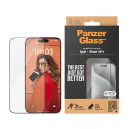 PanzerGlass Displayschutzglas »Ultra-Wide Fit Screen Protector für iPhone 15 Pro« für Apple iPhone 15 Pro Displayschutzfolie, Schutzfolie,...