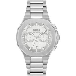 BOSS Chronograph »TAPER« Quarzuhr, Herrenuhr, Armbanduhr, Stoppfunktion, Edelstahlarmband silberfarben Exquisiter Herrenchronograph von Hugo BOSS